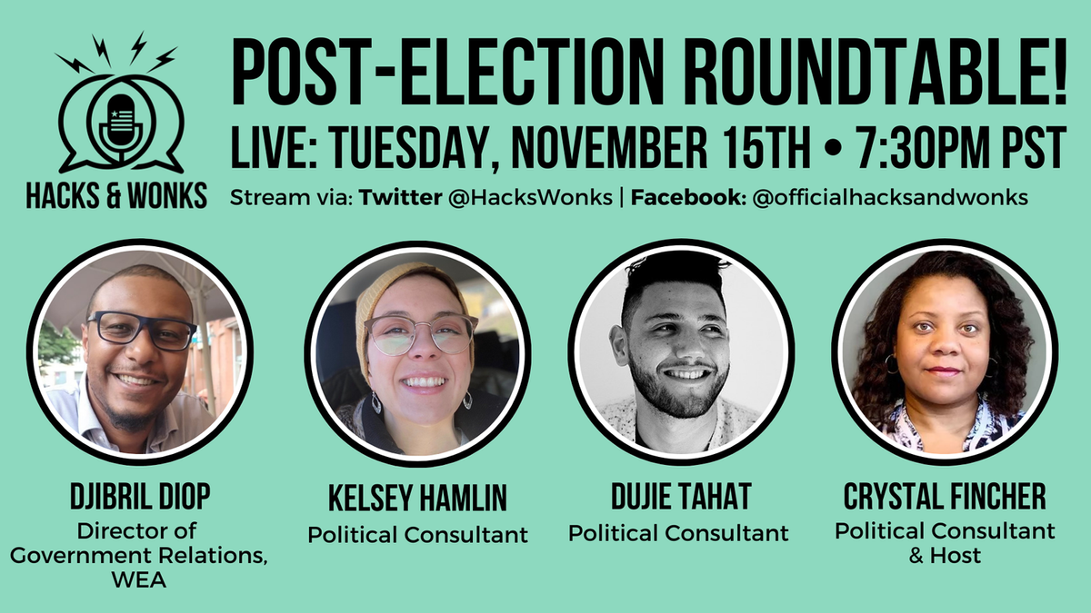 Announcement: Hacks & Wonks Post-Election Roundtable - Streaming LIVE ...